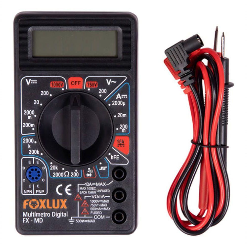 Multímetro Digital Com Teste Bipe Foxlux - Mais Correios