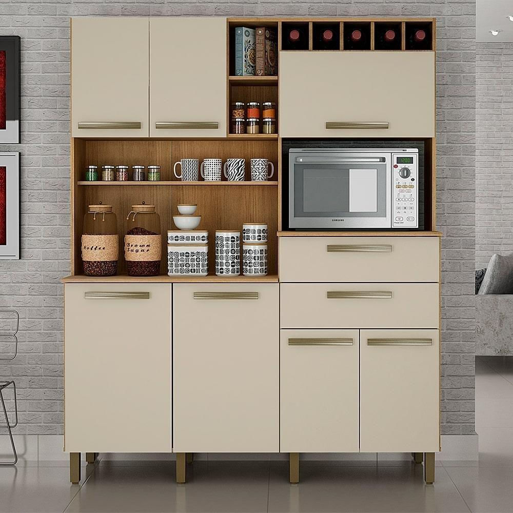 Armário Compacto Valdemóveis7 P 2 Gavetas Cinamomo/Off White - Mais ...