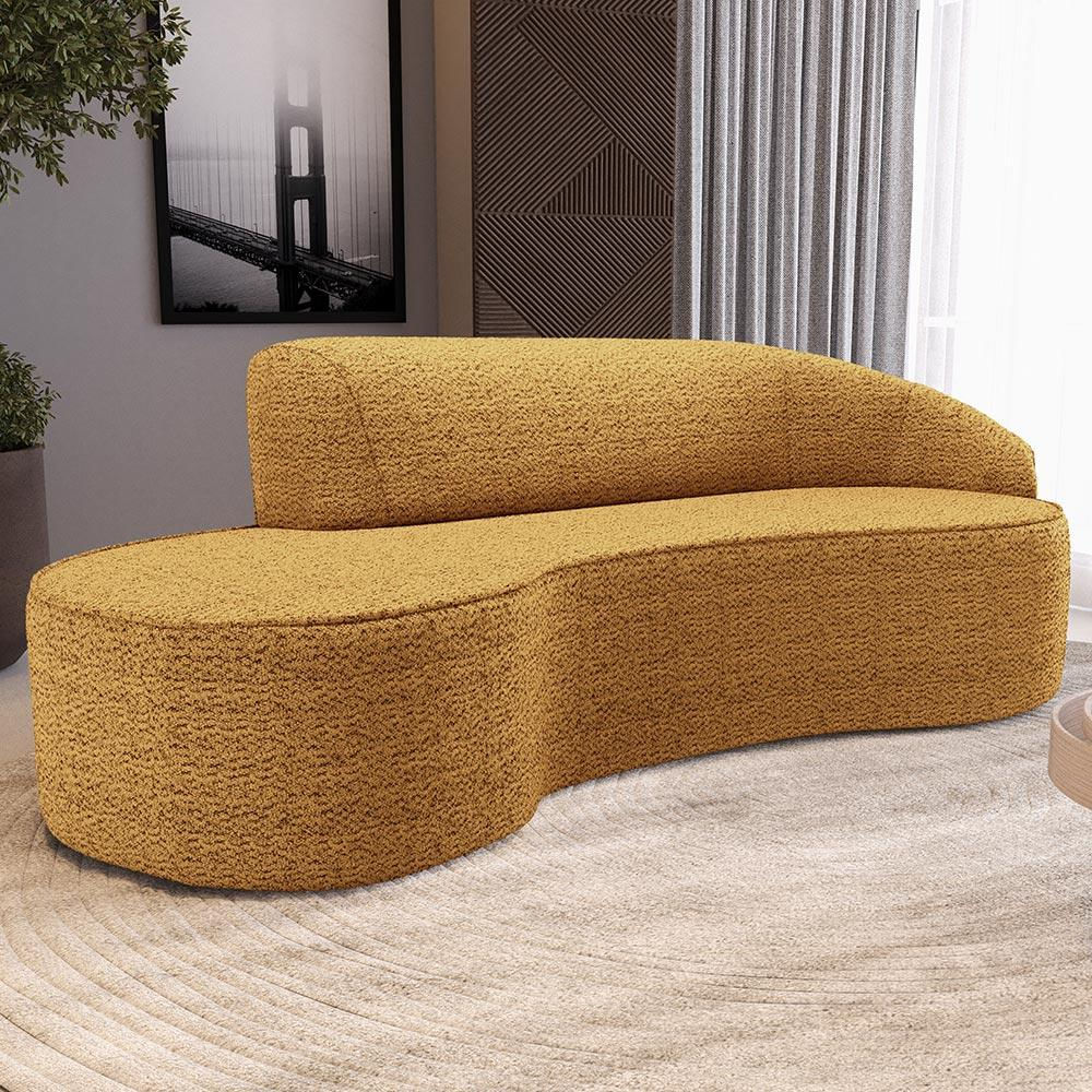 Sofá 4 Lugares Curvo Sala de Estar Living Firenze Direito D02 Prime ...