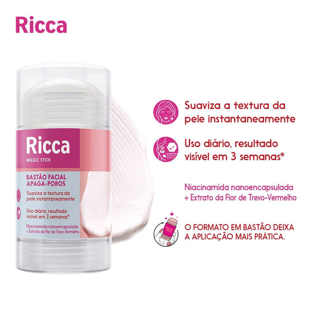 Bastão Apaga Poros Facial Ricca Magic Stick 30g