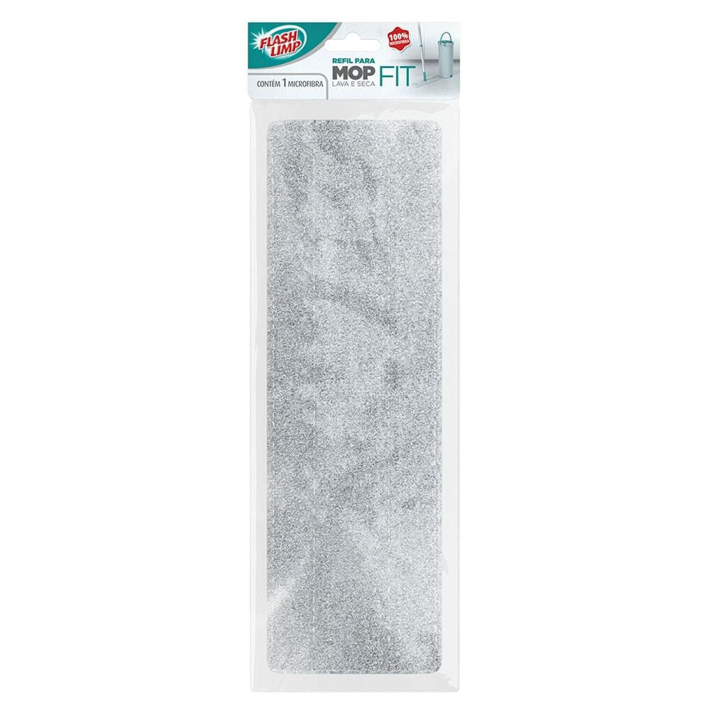 Refil para Mop FlashLimp Lava e Seca Fit - Cinza - Mais Correios